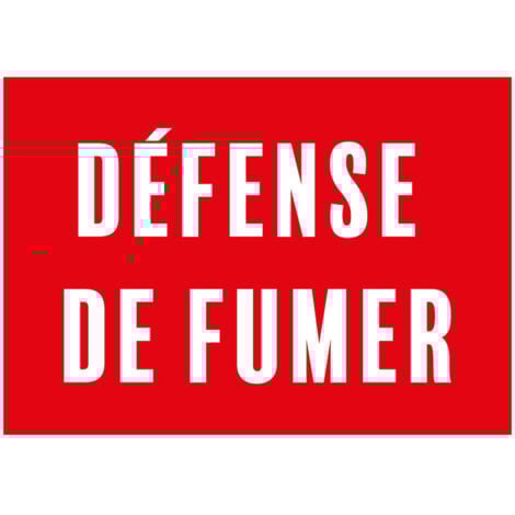 Panneau PVC "DÉFENSE DE FUMER" format A5
