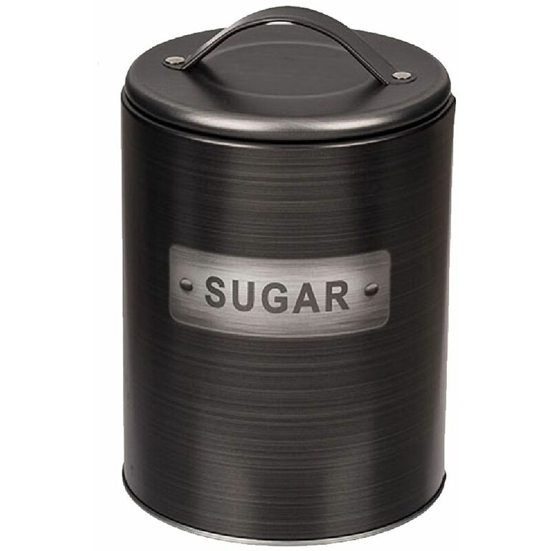 Boite à sucre cylindrique métallique