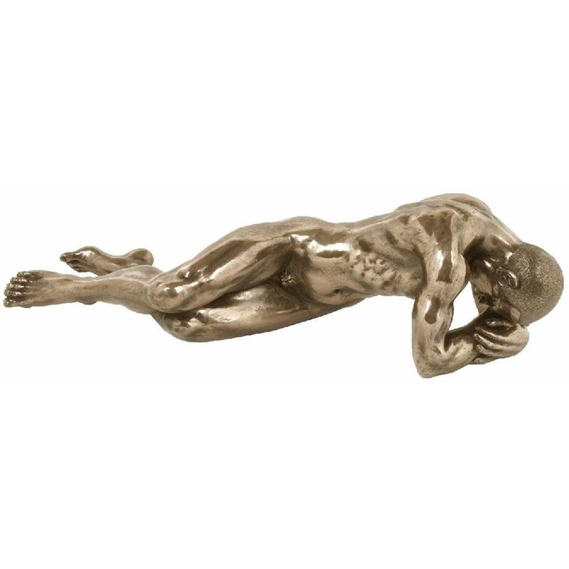 Statuette en résine Homme Couché 35 cm