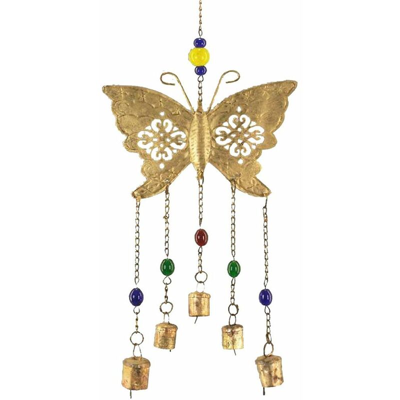 Mobile 5 clochettes Papillon en métal