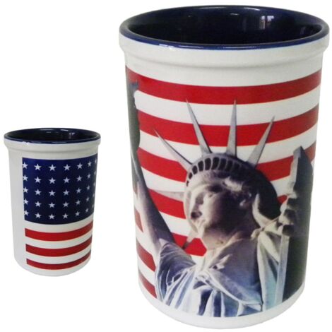 Pot à stylos en céramique USA liberty