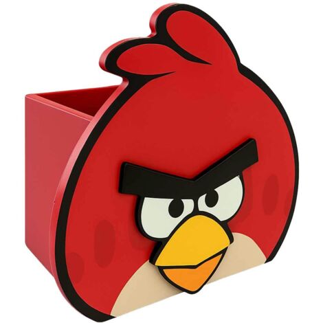 Pot à crayons Angry Birds en bois