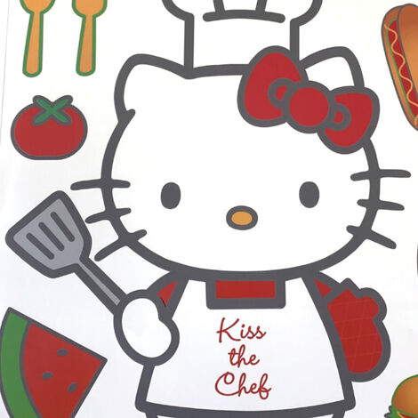 Sticker Deco Géant Hello Kitty Chef
