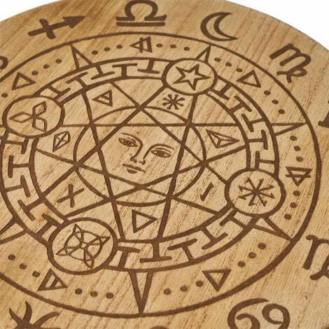 Boite ronde Astro en bois MDF gravé