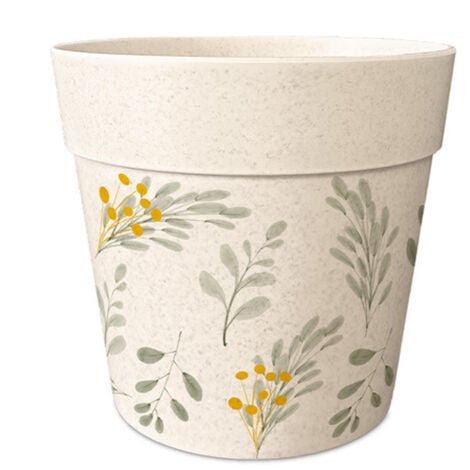 Cache-pot en bambou motif petites branches 8 cm