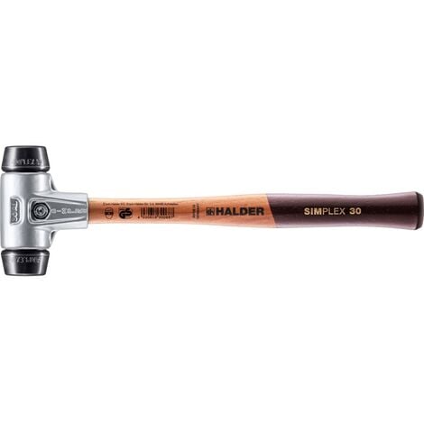 HALDER SIMPLEX Schonhammer Ø 30 mm Gummi mit Aluminiumgehäuse