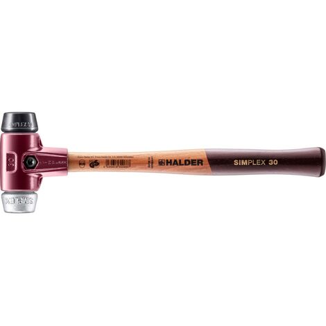 HALDER SIMPLEX Schonhammer Ø 30 mm Gummi / Weichmetall mit Tempergussgehäuse