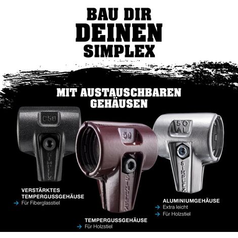 HALDER SIMPLEX Schonhammer Ø 60 mm Nylon mit Aluminiumgehäuse