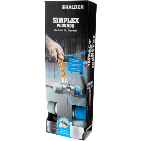 HALDER SIMPLEX Plusbox Starterkit Alu Schonhammer Ø 60 mm Superplastik ...