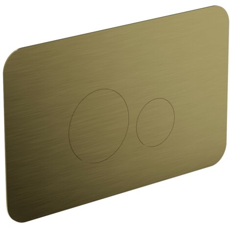 Placca in acciaio inox colore ottone spazzolato modello tondo con ...