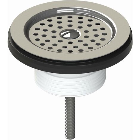 Piletta Ø70 con uscita 1"1/4 e vite da 70 mm L.B. PLAST D518 Acciaio