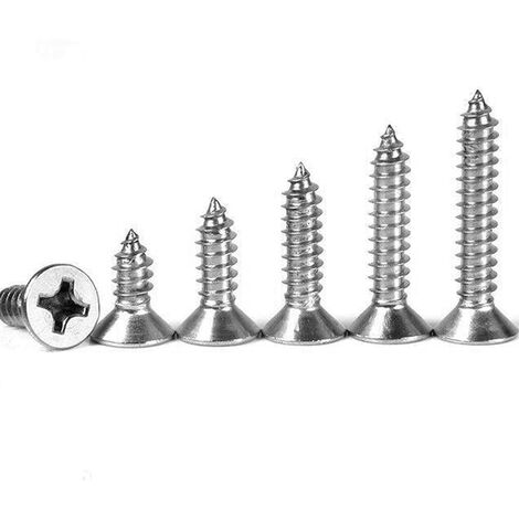 400pcs Vis à tête fraisée en Acier Inoxydable Vis à Tête Plat ...