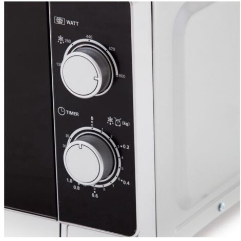 Sharp Home Appliances R-200INW Forno a microonde Superficie piana 20 L 800 W Argento