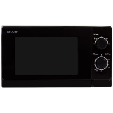 Sharp Home Appliances R-200BKW Forno a microonde Superficie piana 20 L 800 W Nero