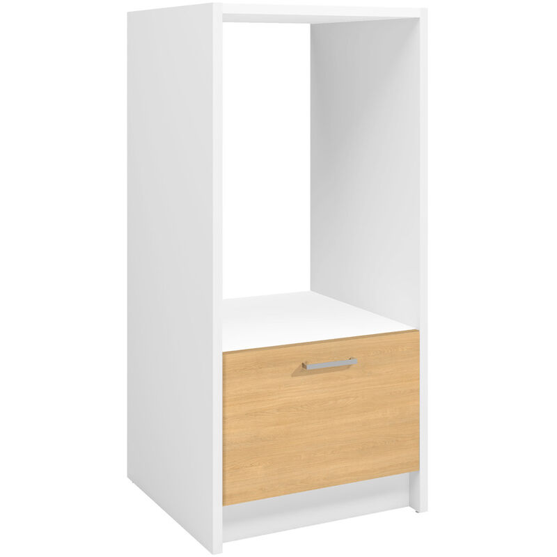 Moderna – Meuble bas pour réfrigérateur 60 cm – Bois mélaminé chêne – 1 ...