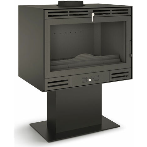 FERLUX Poêle à bois en fonte AFAR 49 12,4kW sur pied central