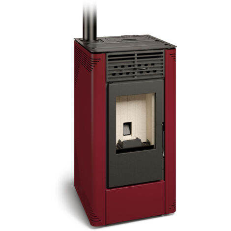 FERLUX Poêle à granulés (Pellets) FLORA SV 8kW rouge - A+