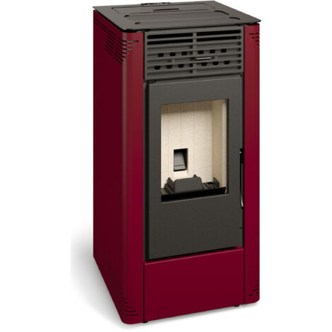 FERLUX Poêle à granulés (Pellets) FLORA 8kW rouge - A+