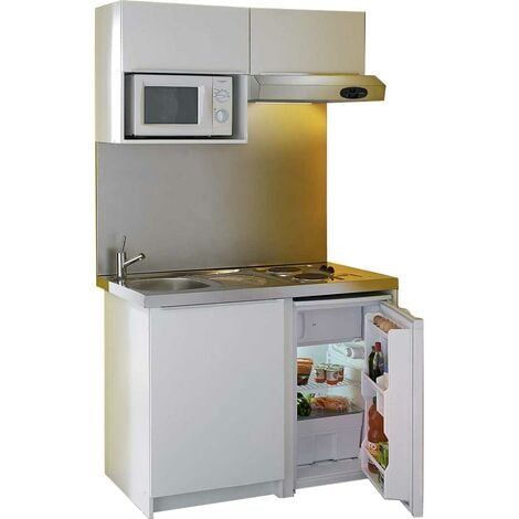 MODERNA Kitchenette complète CADETTE 120x60 Blanc Mélaminé