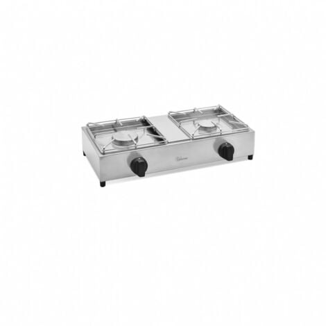 Parker Cucina Fornello professionale 2 fuochi acciaio inox 18/10 gas ...
