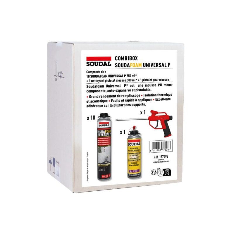 SOUDAL - Combibox soudafoam Universal P mousse polyuréthane