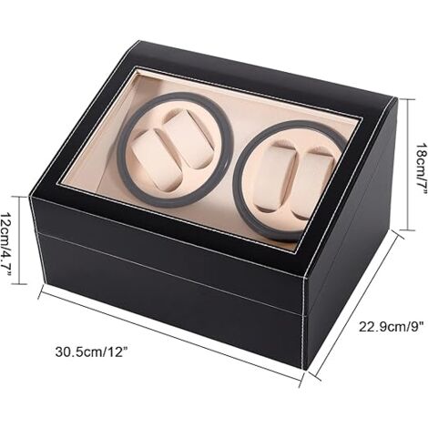 4+6 Caja de reloj automática, caja de reloj silenciosa con ventana ...