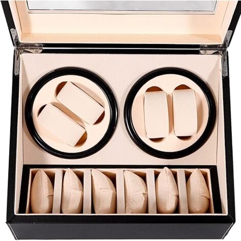 4+6 Caja de reloj automática, caja de reloj silenciosa con ventana ...
