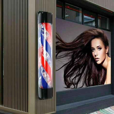 LED Barber Rod exterior Barber Rod Spinning luz peluquería Logotipo Luz ...