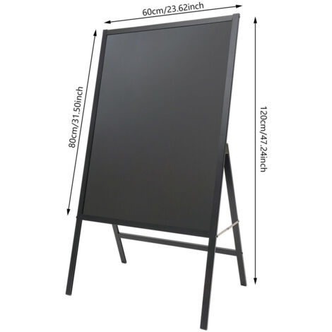 60x80cm Moderno LED Billboard Standing Menu Display Negro LED Billboard