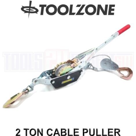 Toolzone 2 Ton Hand Winch Cable Puller Turfer Boat Trailer / Car / Auto ...