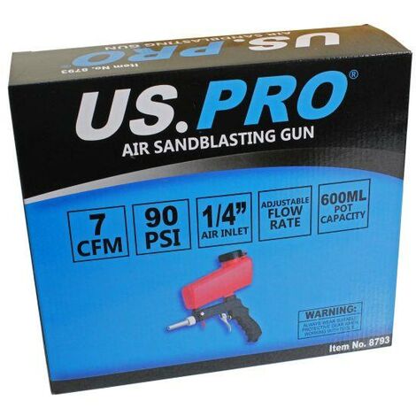 US PRO Tools Abrasive Sandblasting Gun Shot Blast Sanding Air Gun With ...
