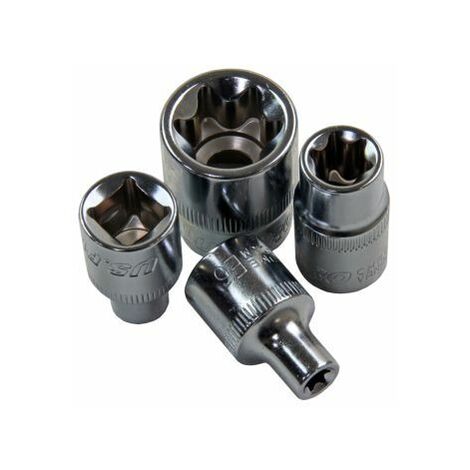 US PRO 12Pc 3/8 Dr E Torx Sockets On Rail E4 to E20 Female Torx Star 1377