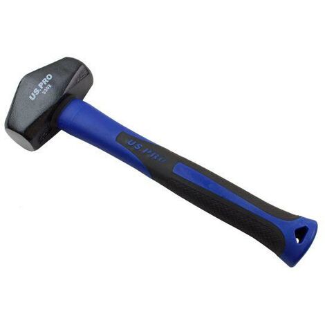 US PRO Tools Double Faced 2Lb lump Hammer with TPR Handle Rubber Grip 3302