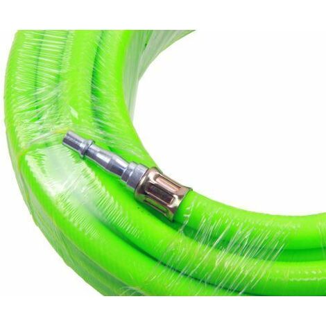 US PRO 8mm X 10 Meters HI Vis Green Hybrid Quick Release Air Hose 8174