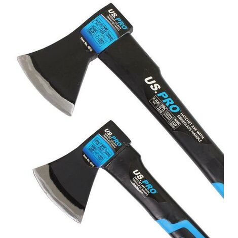 US PRO Tools 2PC Hatchet Axes With Fibreglass Handle Log Splitting Maul ...