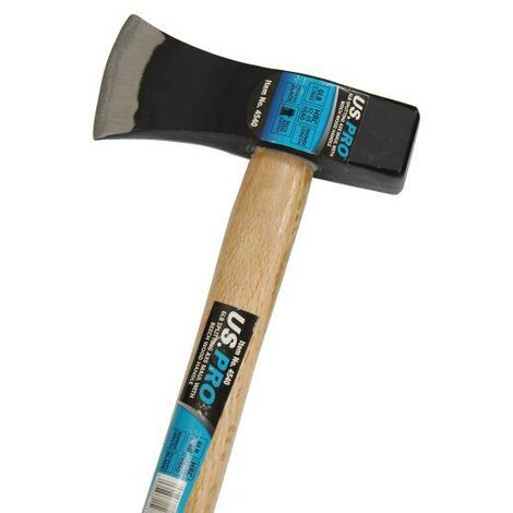 US PRO Tools 6LB / 3.7KGS Splitting Axe Maul With Beech Wood Handle Log ...