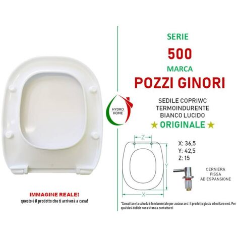 Copriwater 500 Pozzi Ginori termoindurente bianco Originale