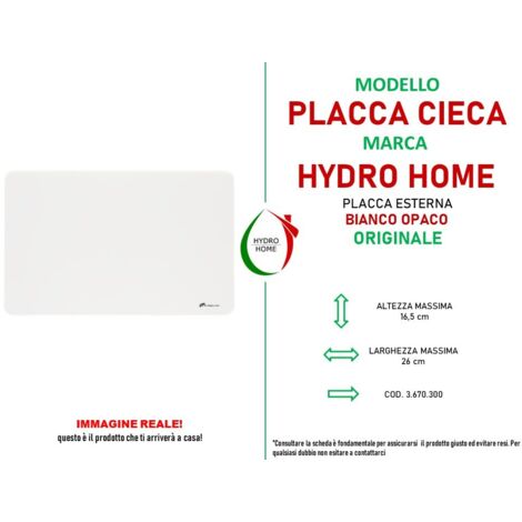 Placca esterna Cieca Antivandalo Bianco Opaco per cassetta incasso ...