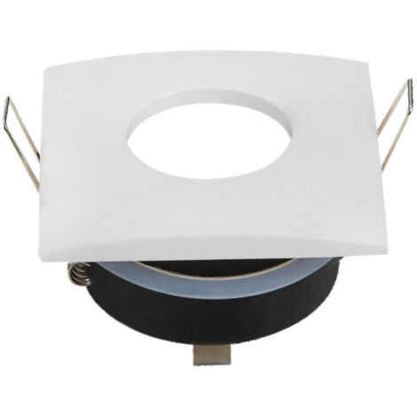 Optonica led spotlight fixture square aluminium gu10 ip65 white 2011