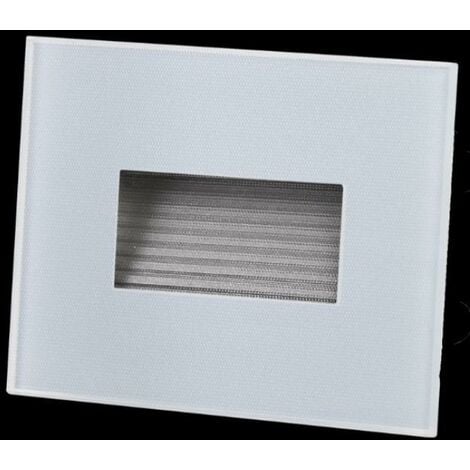 Lampo segnapasso led 503 obl. vetro 230v tricolore asimmetrico spled503ovmc