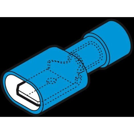 Cembre faston maschio blu isolato 6.35x0.8 bf-m608-p