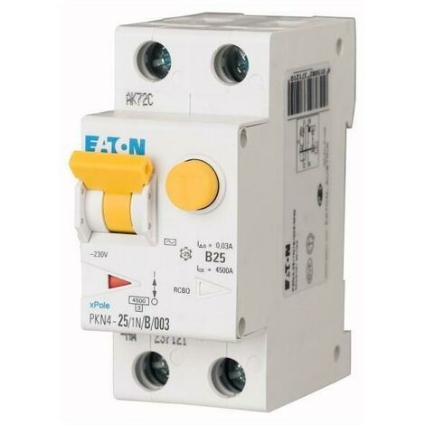 Interruttore differenziale magnetotermico eaton 6a 1p+n 30ma tipo ac 4,5k 236873
