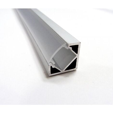 Profilo Alluminio angolare per Strisce Strip LED Barra Rigida Copertura ...