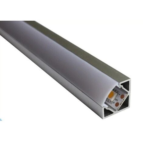 Profilo Alluminio angolare per Strisce Strip LED Barra Rigida Copertura ...