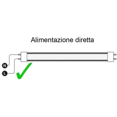 X6 Tubo led 18w attacco T8 neon 120 cm connessione unilaterale L/N in nano tubi luce naturale 4500k