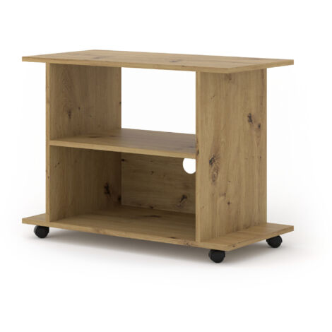 Mobile TV YOGI 80 cm con ruote rovere artisan