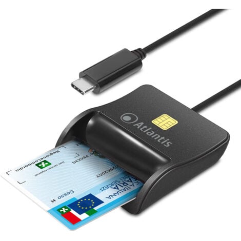 ATLANTIS lettore smart card P005-SMARTCR-C Nero Chip Card USB