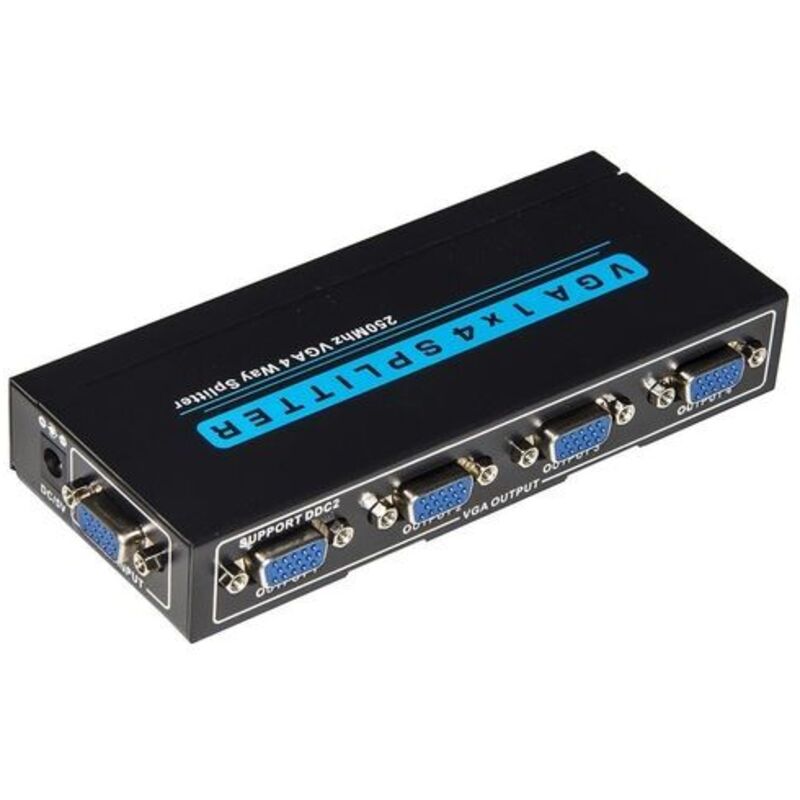 Splitter Vga 4 Uscite 250Mhz Con Alimentatore (Lkvga204)