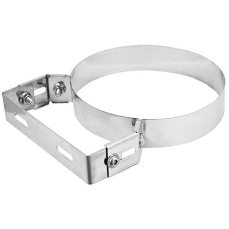 Fascetta collare di fissaggio Murale in Acciaio Inox per tubi stufe Ø15 cm