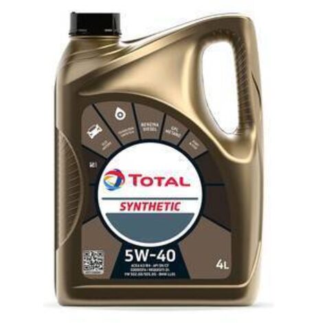 OLIO LUBRIFICANTE TOTAL SYNTHETIC 5W40 4 L - 3 pezzi